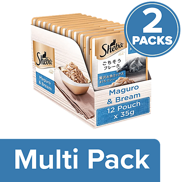 Buy Sheba Rich Premium Maguro & Bream Adult (1+ Years) Wet Cat Food ...