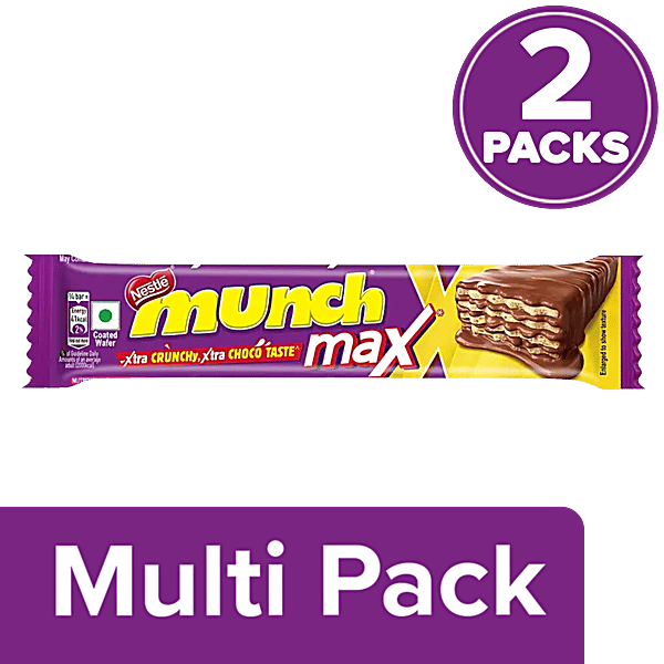 Buy Nestle Munch Max Chocolate Coated Crunchy Wafer Bar Online at Best ...