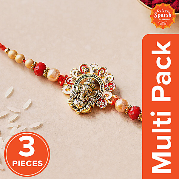 Buy Daivya Sparsh by bigbasket Divine Grace Ganesha Pendant Rakhi With ...