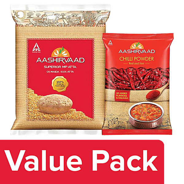 Buy bb Combo Aashirvaad Superior MP Atta 10 kg + Aashrivaad Red Chilli ...