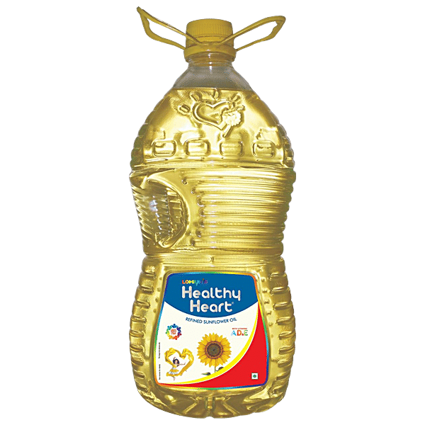 Buy Healthy Heart Refined Oil Sunflower 5 Ltr Can Online at the Best ...
