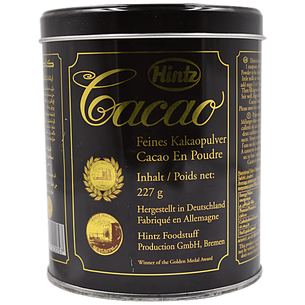 Buy Hintz Cacao Fine Dark Cocoa Powder 227 Gm Tin Online at the Best Price of Rs 775 - bigbasket