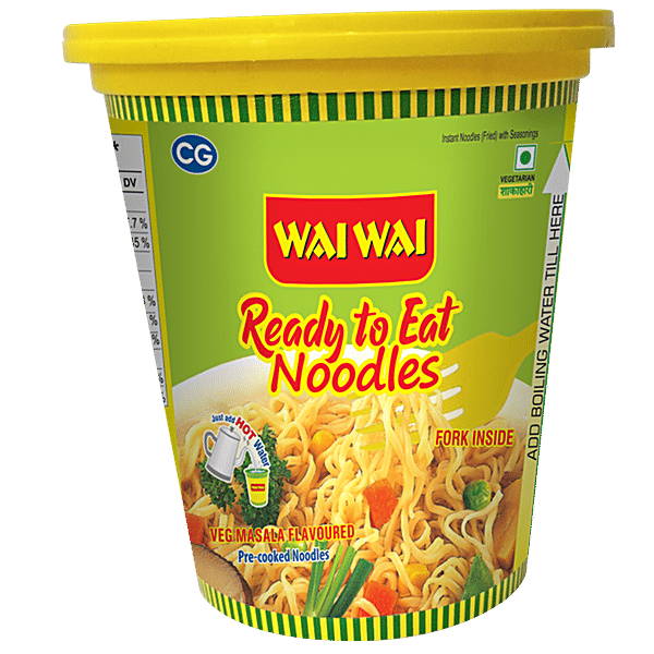Buy Wai Wai 1 2 3 Noodles Pure Vegetarian 65 Gm Cup Online At Best ...
