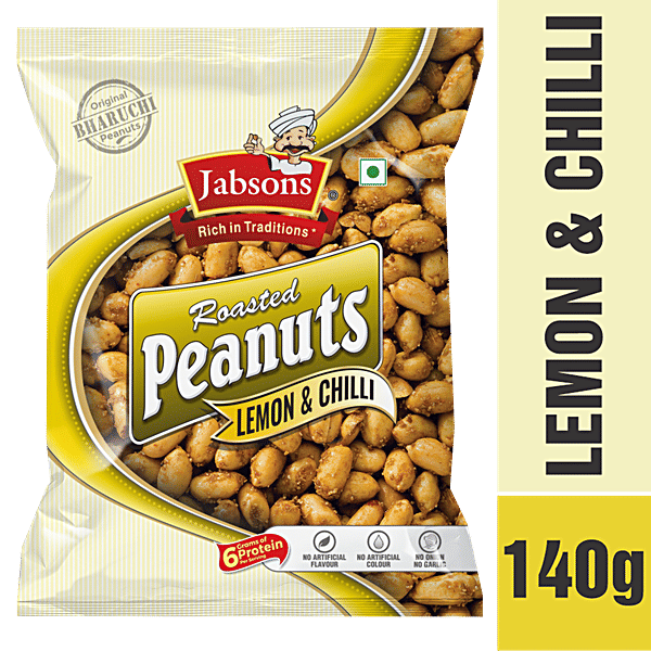 Buy Jabsons Roasted Peanuts Lemon Chilli 140 Gm Online at the Best ...