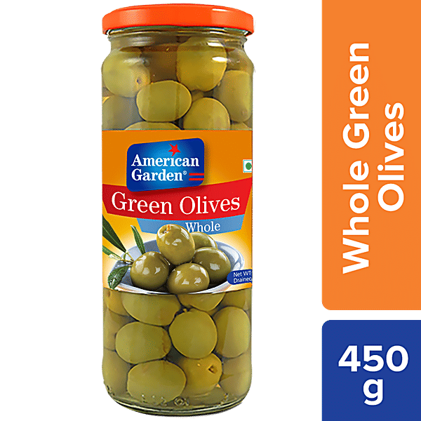 Buy American Garden Olives Whole Green 450 Gm Online at the Best Price ...