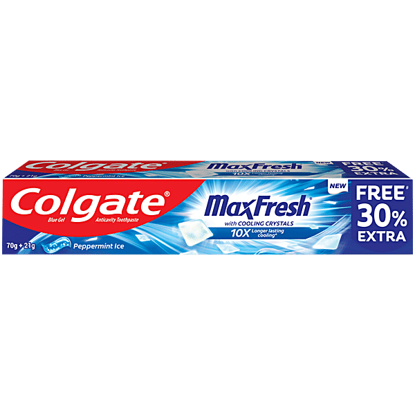 Buy Colgate Toothpaste Maxfresh Blue Peppermint Ice Gel 81 Gm Online At ...