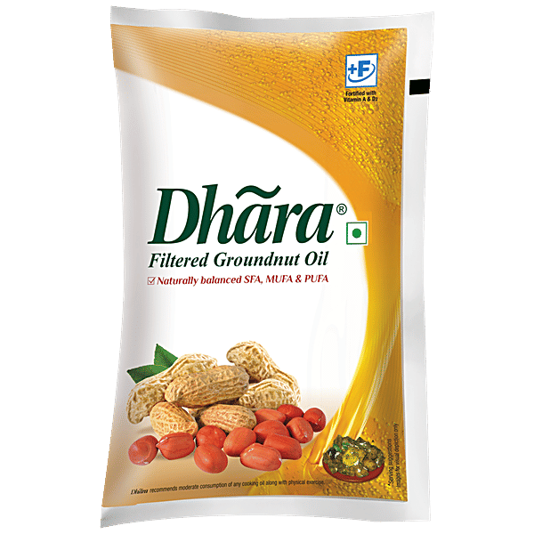 Buy Dhara Oil Groundnut 1 Ltr Pouch Online At Best Price of Rs 186 ...