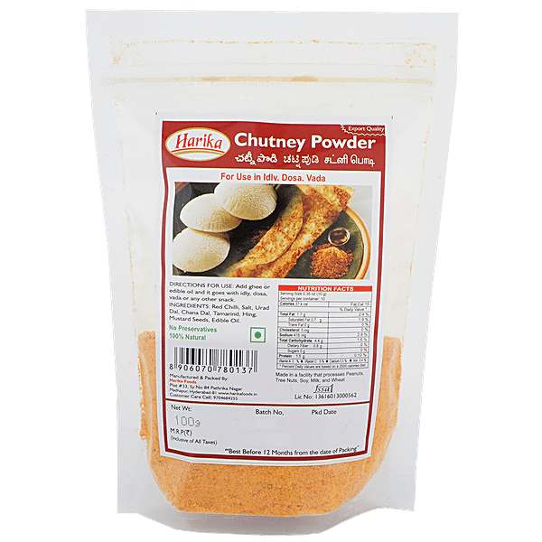 Buy Harika Powder Chutney 100 Gm Pouch Online at the Best Price of Rs ...