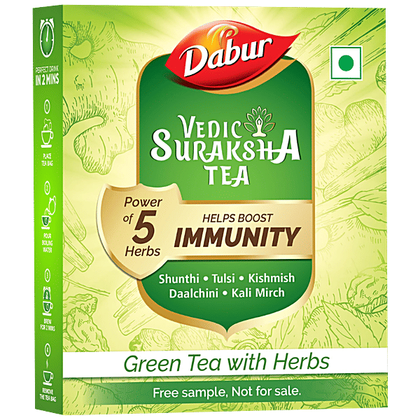 Buy Dabur Vedic Suraksha Green Tea Online at Best Price of Rs 75 ...