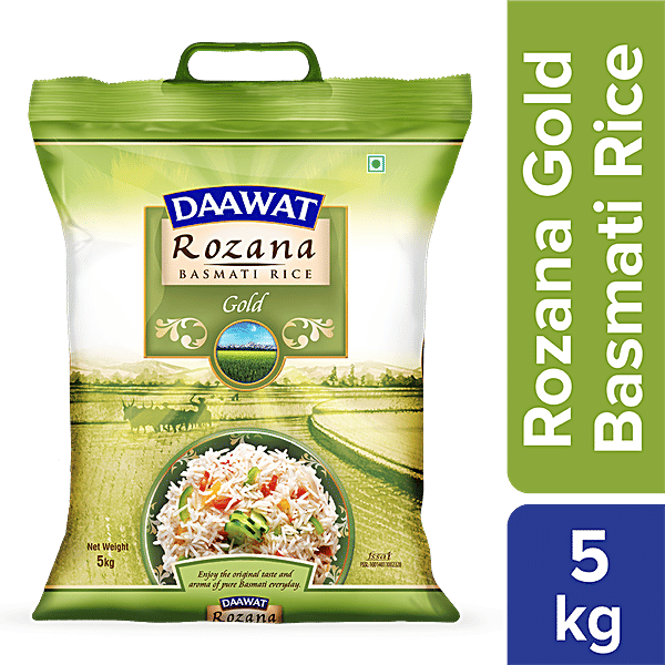 Buy Daawat Basmati Rice Rozana Gold 5 Kg Pouch Online At Best Price of ...