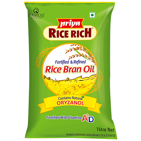Buy Priya Refined Oil Rice Bran 1 Ltr Pouch Online at the Best Price of Rs 163 - bigbasket