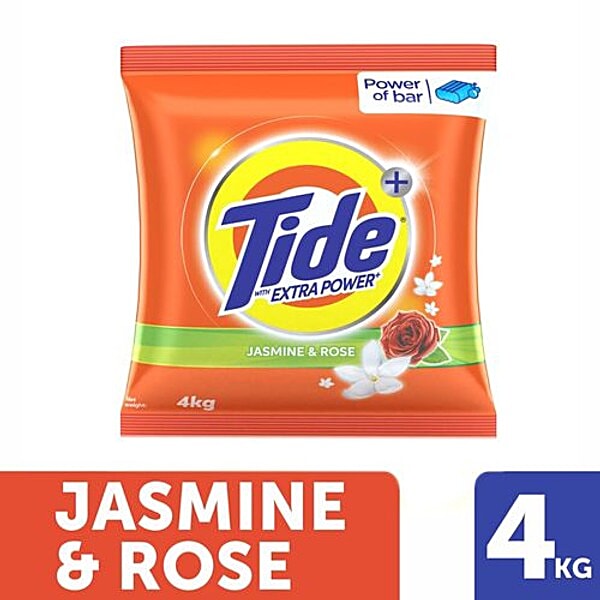 Buy Tide Plus Detergent Washing Powder Extra Power Jasmine Rose 4 Kg Online At Best Price of Rs ...