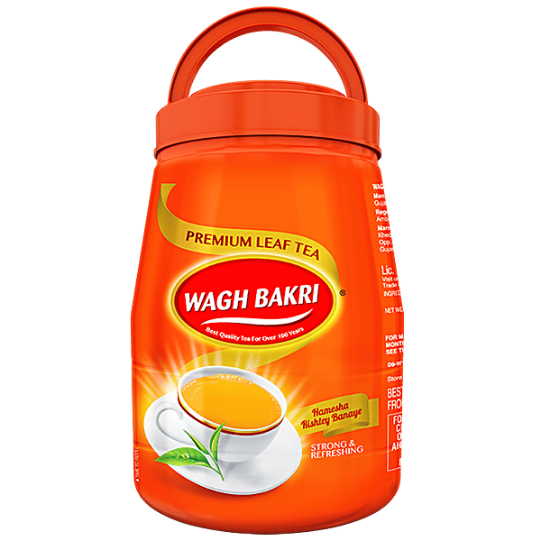 Buy Wagh Bakri Tea Premium Perfect Leaf 1 Kg Jar Online at the Best ...