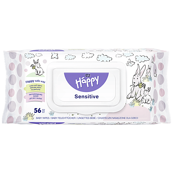 Buy Bella Baby Happy Wet Wipes Sensitive 56 Pcs Online At Best Price of ...