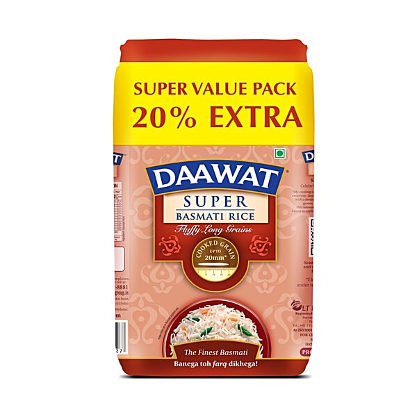 Buy Daawat Basmati Rice Super 1 Kg Pouch Online At Best Price of Rs 175 ...