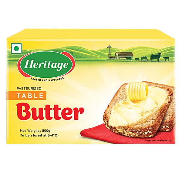 Buy Heritage Table Butter Pasteurised 500 Gm Carton Online At Best ...