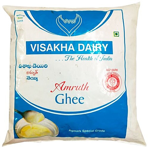Buy Visakha Dairy Pure Ghee 500 Ml Pouch Online at the Best Price of Rs ...