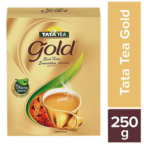 Buy Tata Tea Gold Tea 250 g Box Rich Taste, Irresistible Aroma Online ...