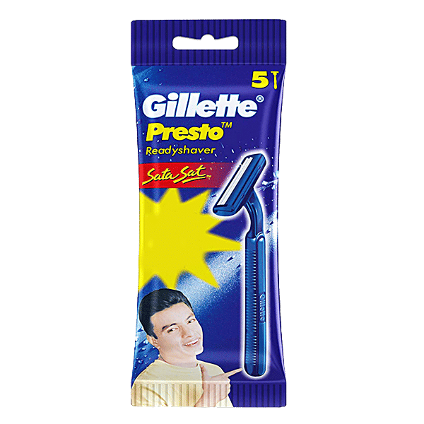 Buy Gillette Ready Shaver - Presto 5 pcs Pouch Online at Best Price. of ...