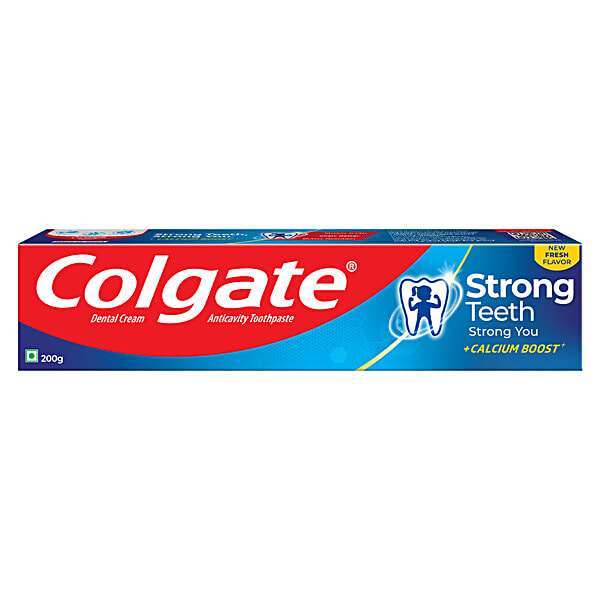 Buy Colgate Toothpaste Strong Teeth Dental Cream Anti Cavity 200 Gm ...