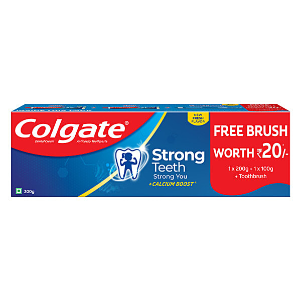 Buy Colgate Toothpaste Strong Teeth Dental Cream Anti Cavity 300 Gm ...