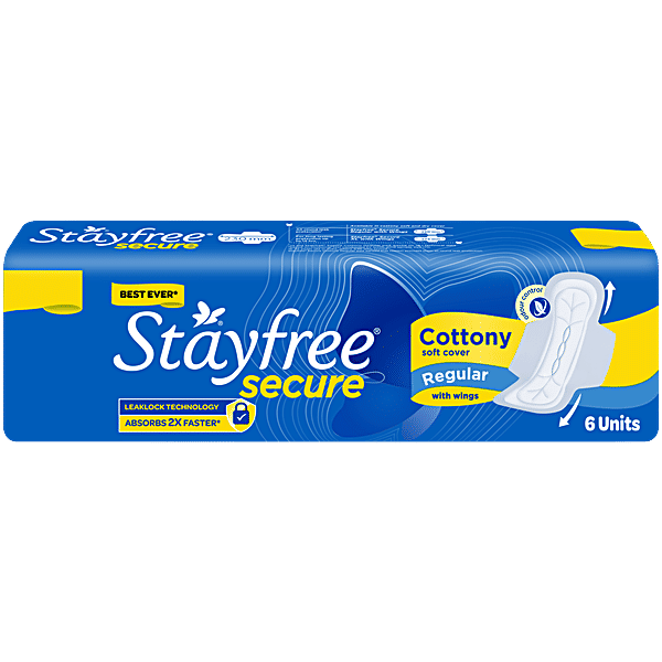 Buy Stayfree Sanitary Pads Secure Cottony Soft With Wings 7 Pads Online ...