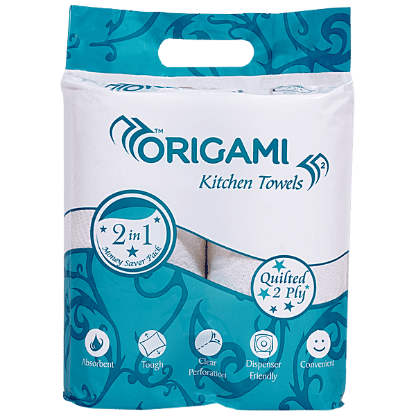 Buy Origami 2 Ply Kitchen Towels 60 Pulls Online At Best Price of Rs ...