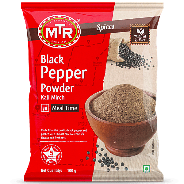 Buy Mtr Powder Black Pepper 100 Gm Pouch Online At Best Price of Rs 165 ...