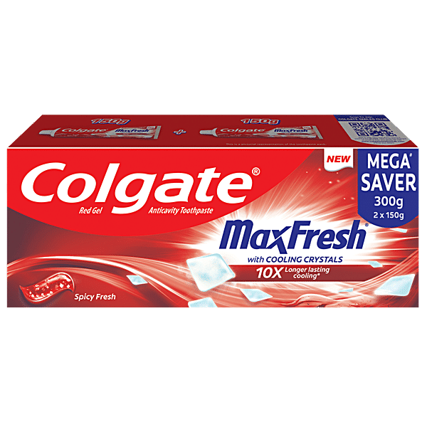 Buy Colgate Toothpaste Maxfresh Spicy Red Gel 300 Gm Online At Best ...