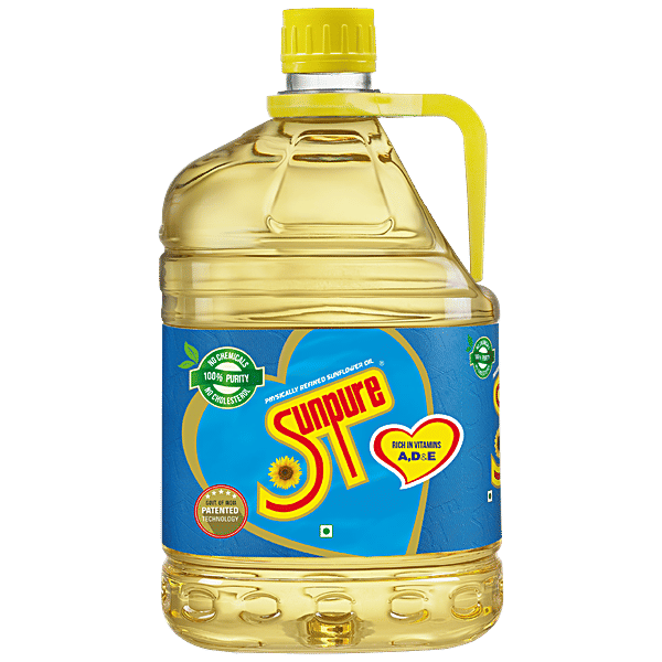 Buy Sunpure Refined Sunflower Oil 5 Ltr Can Online At Best Price of Rs ...