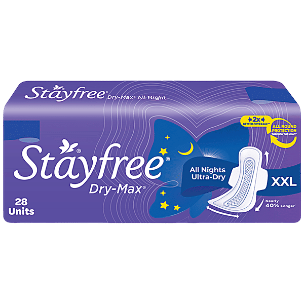 Buy Stayfree Sanitary Pads Dry Max All Night Ultra Thin Xl With Wings ...