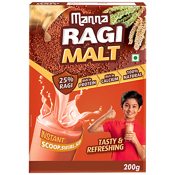 Buy Manna Malt Ragi 200 Gm Carton Online At Best Price of Rs 258.99 ...