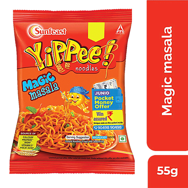 Buy Sunfeast Yippee Noodles Magic Masala 70 Gm Pouch Online At Best ...