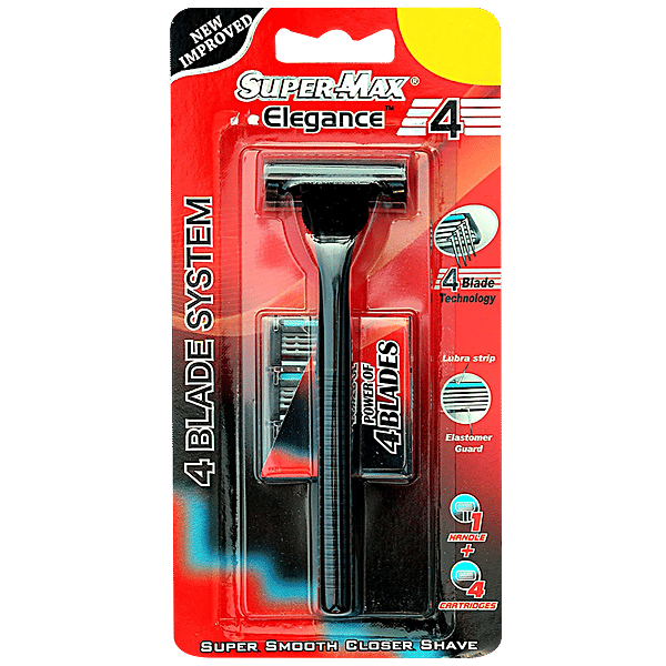 Buy Super Max Elegance 4 Razor And Cartridge Pack 1 Pc Online At Best ...