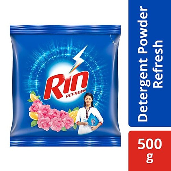 Buy Rin Detergent Powder Refresh Lemon Rose 500 Gm Online At Best Price ...