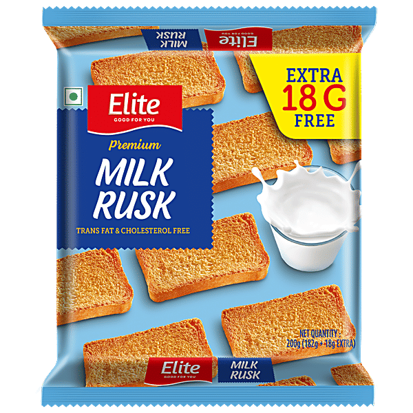 Buy Elite Rusk Milk 182 Gm Online at the Best Price of Rs 30 - bigbasket