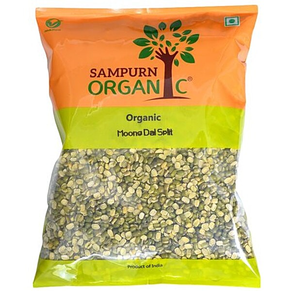 Buy Sampurn Organic Moong Split 500 Gm Pouch Online at the Best Price ...