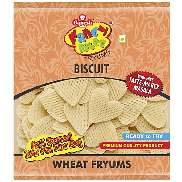 Buy Ganesh Papad Fancy Bites Fryums Biscuits 150 Gm Online at the Best ...