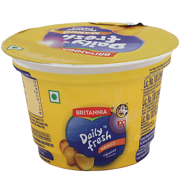 Buy Britannia Daily Fresh - Yogurt (Mango) 100 gm Cup Online at Best ...