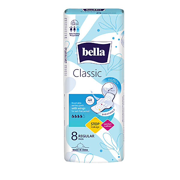 Buy Bella Classic Sanitary Pads Regular Soft Wings 8 Pcs Online At Best ...