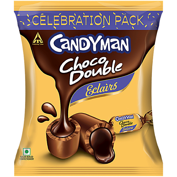 Buy Candyman Choco Double Eclairs Birthday Pack 400 Gm Pouch Online at ...