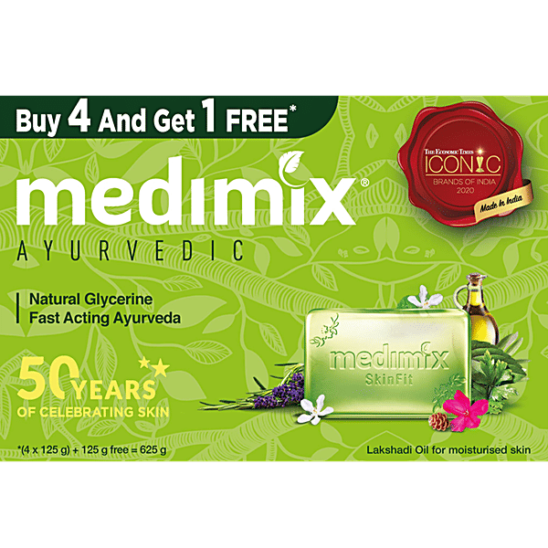 Buy Medimix Bathing Soap Ayurvedic Natural Glycerine 125 Gm Online at ...