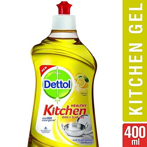 Buy Dettol Kitchen Dish And Slab Gel, Lemon Fresh 400 ml Online at Best ...