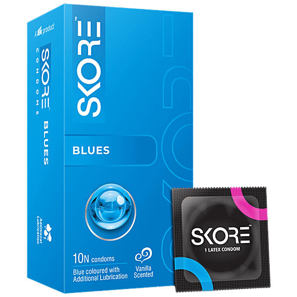 Buy Skore Condoms - Blue Colored 10s pack (24 wallet) Online at Best ...
