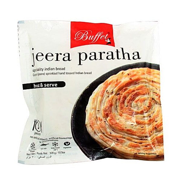Buy Buffet Heat Serve Jeera Paratha 300 Gm 5 Pcs Pouch Online at the ...