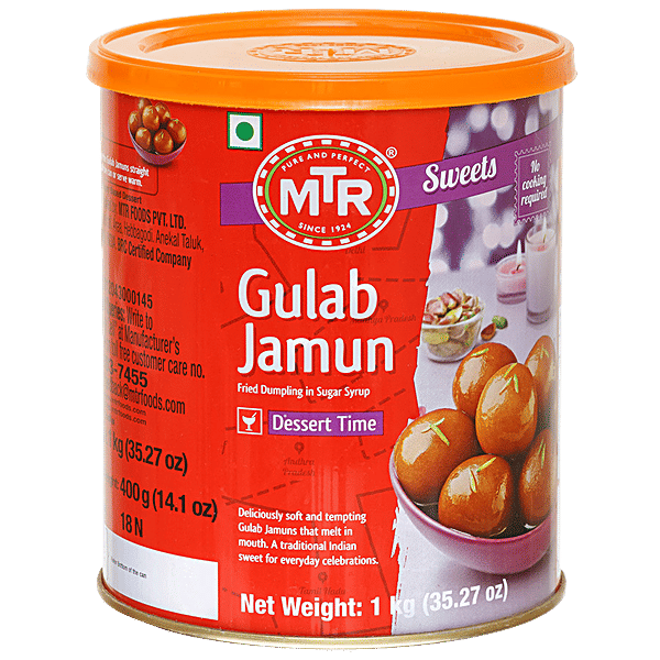Buy MTR Gulab Jamun 1 kg Tin Online at Best Price. of Rs 270 - bigbasket