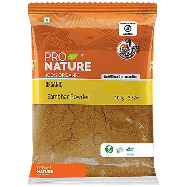 Buy Pro Nature Organic Powder Sambhar 100 Gm Pouch Online At Best Price ...