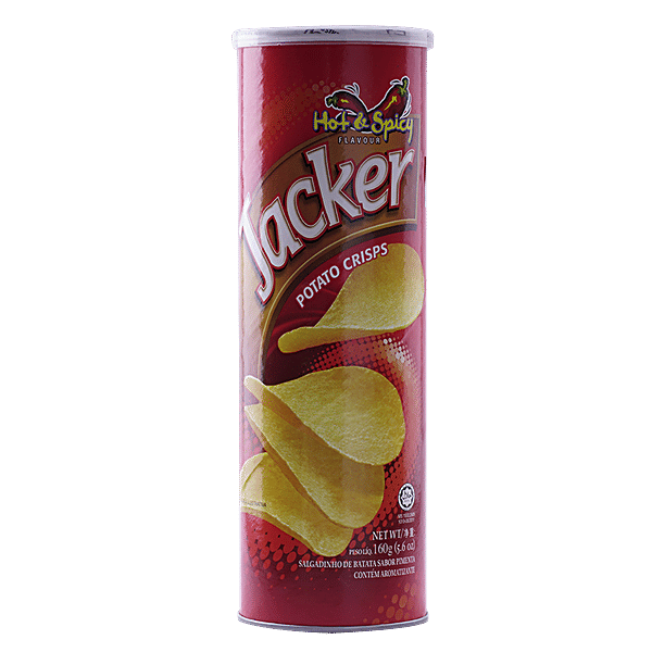 Buy Jacker Potato Crisps Hot Spicy Flavor 160 Gm Jar Online at the Best ...
