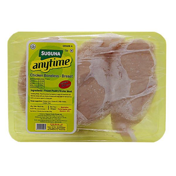 Buy Suguna Anytime Chicken Boneless Breast 450 Gm Carton Online At Best ...