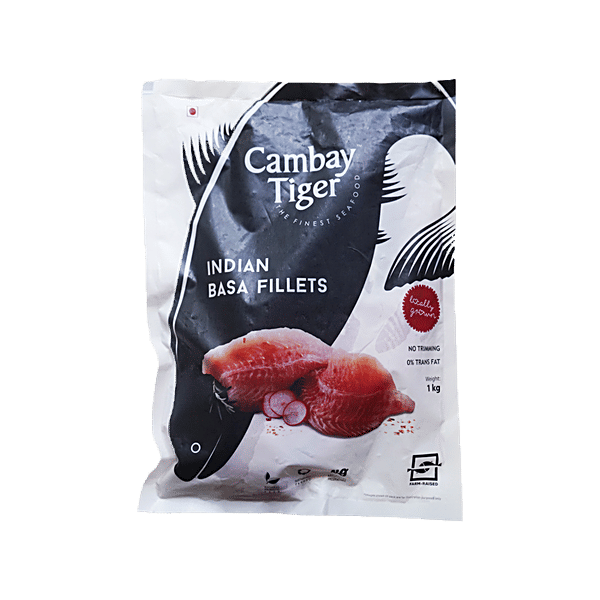 Buy Cambay Tiger Fillet - Basa Fish 1 kg Pouch Online at Best Price. of ...